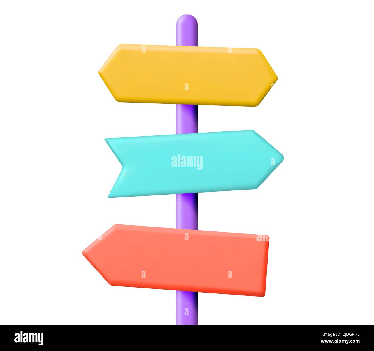 3D Empty Signpost with Directions Isolated Stock Vector Image & Art - Alamy