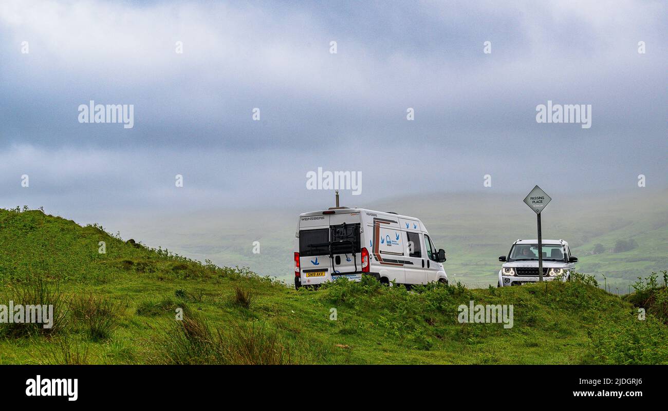 Isle of Mull, Scotland – A Traffic Jam on the single-track roads that ...