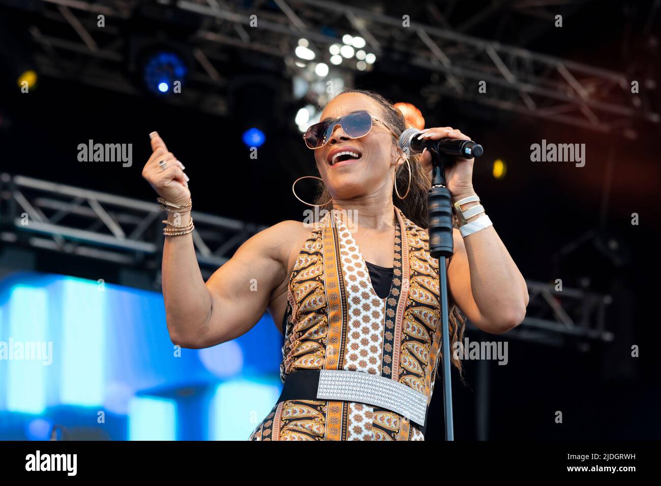 Carolyn Griffey, singer with Shalamar band performing at the Soultasia ...