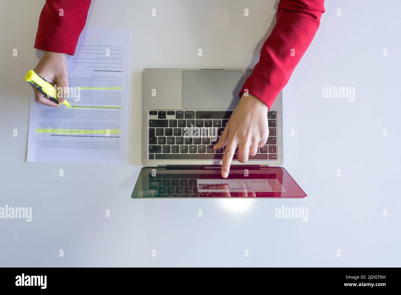 Top view person hand writing hi-res stock photography and images - Alamy