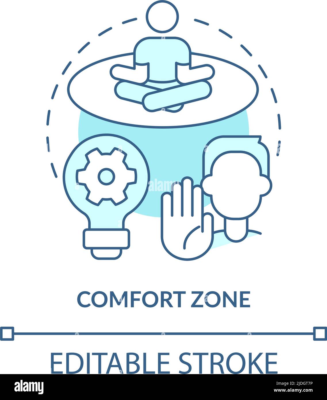 Comfort zone turquoise concept icon Stock Vector Image & Art - Alamy