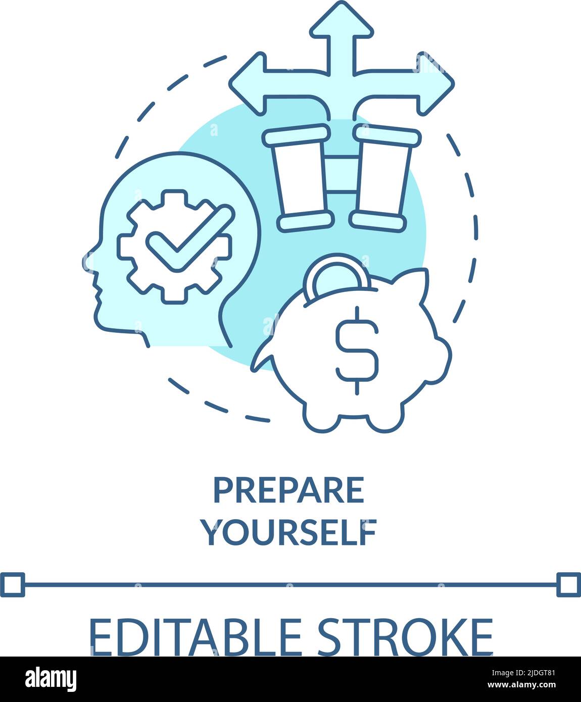 Prepare yourself turquoise concept icon Stock Vector Image & Art - Alamy