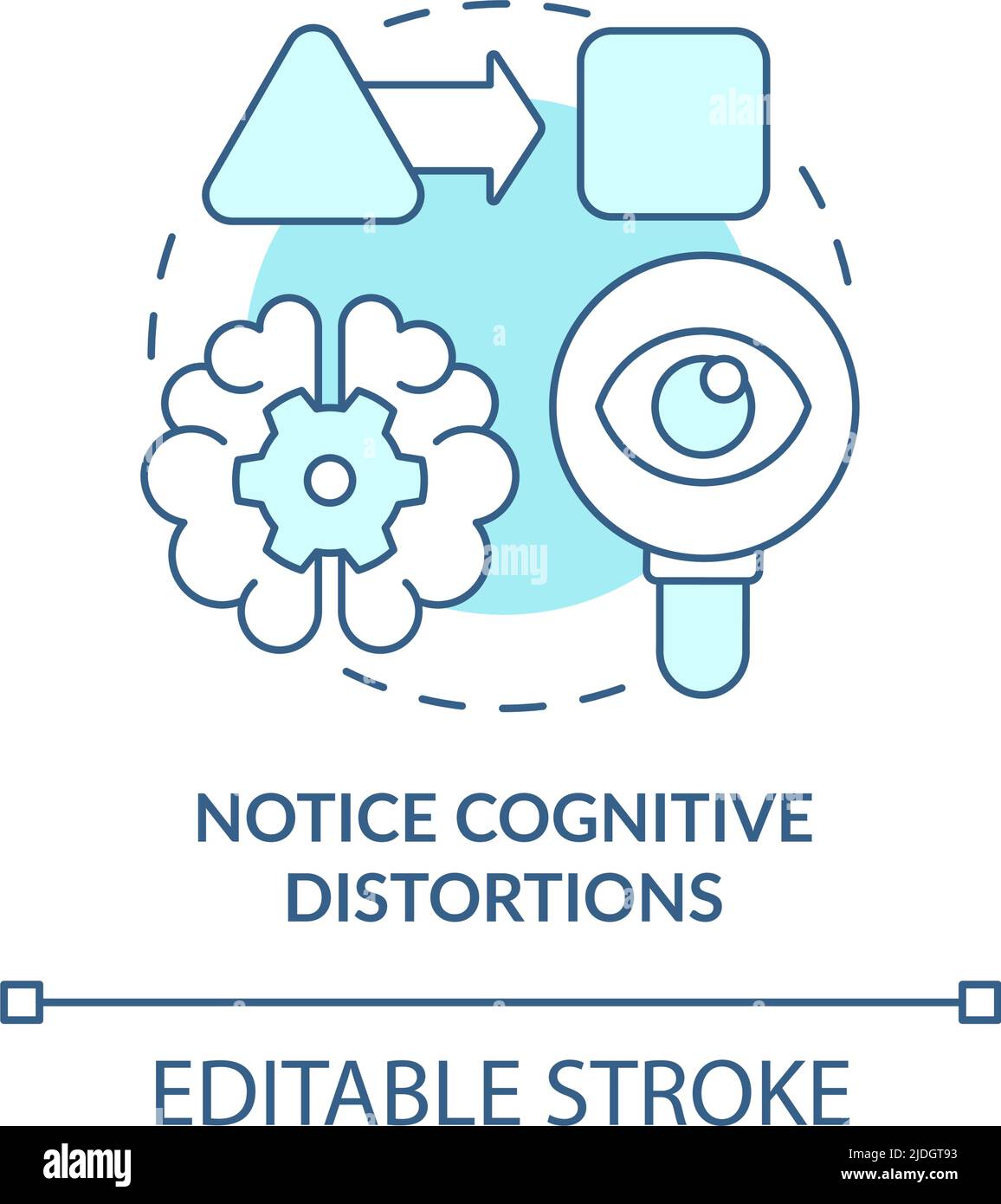 Notice cognitive distortions turquoise concept icon Stock Vector Image ... Notice cognitive distortions turquoise concept icon Stock Vector Image ...