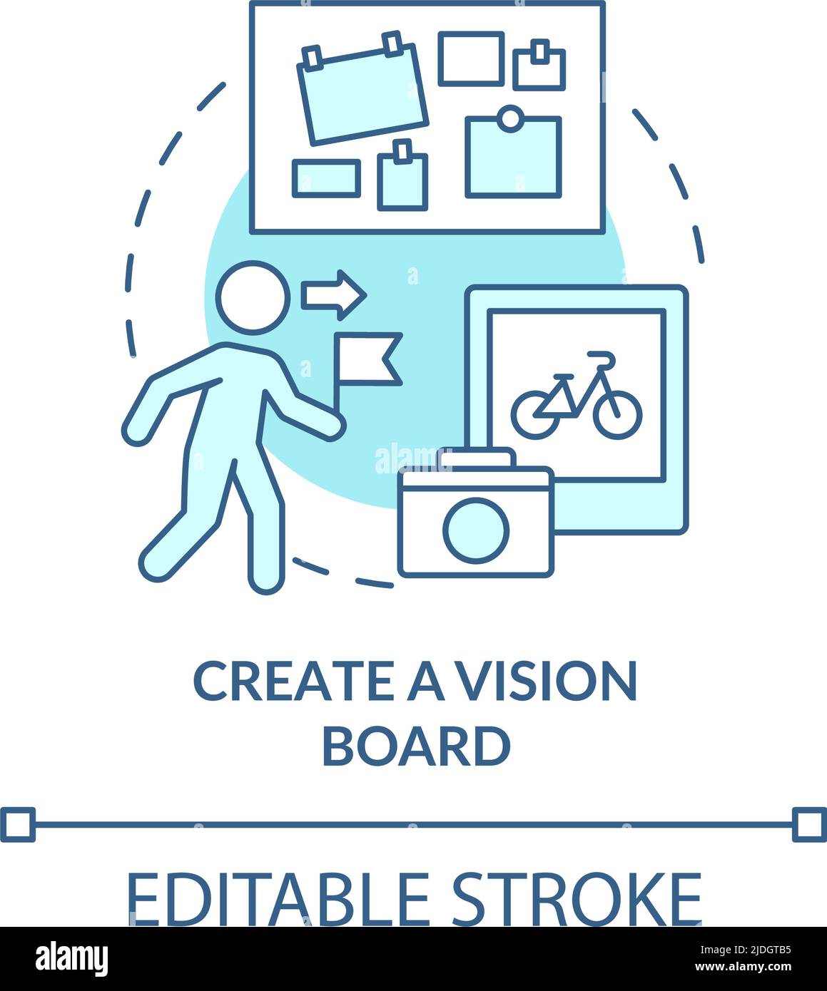 Vision board line icon Cut Out Stock Images & Pictures - Alamy