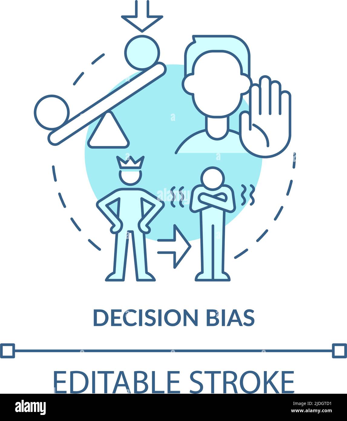 Decision Bias Turquoise Concept Icon Stock Vector Image And Art Alamy