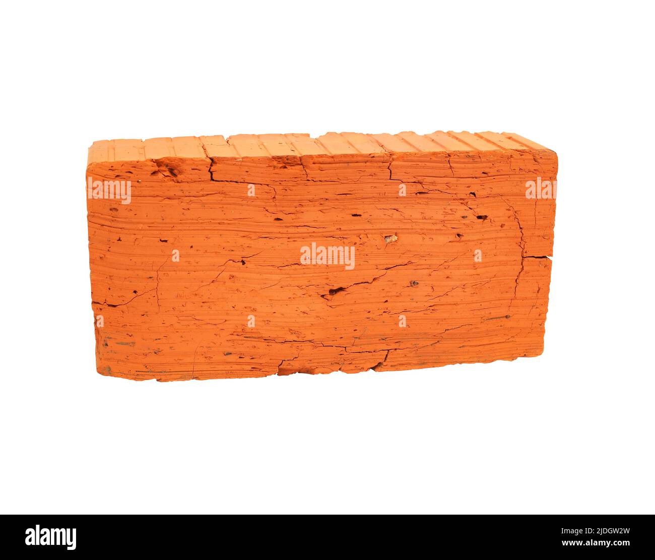 One brick on white background isolated with clipping path Stock Photo ...