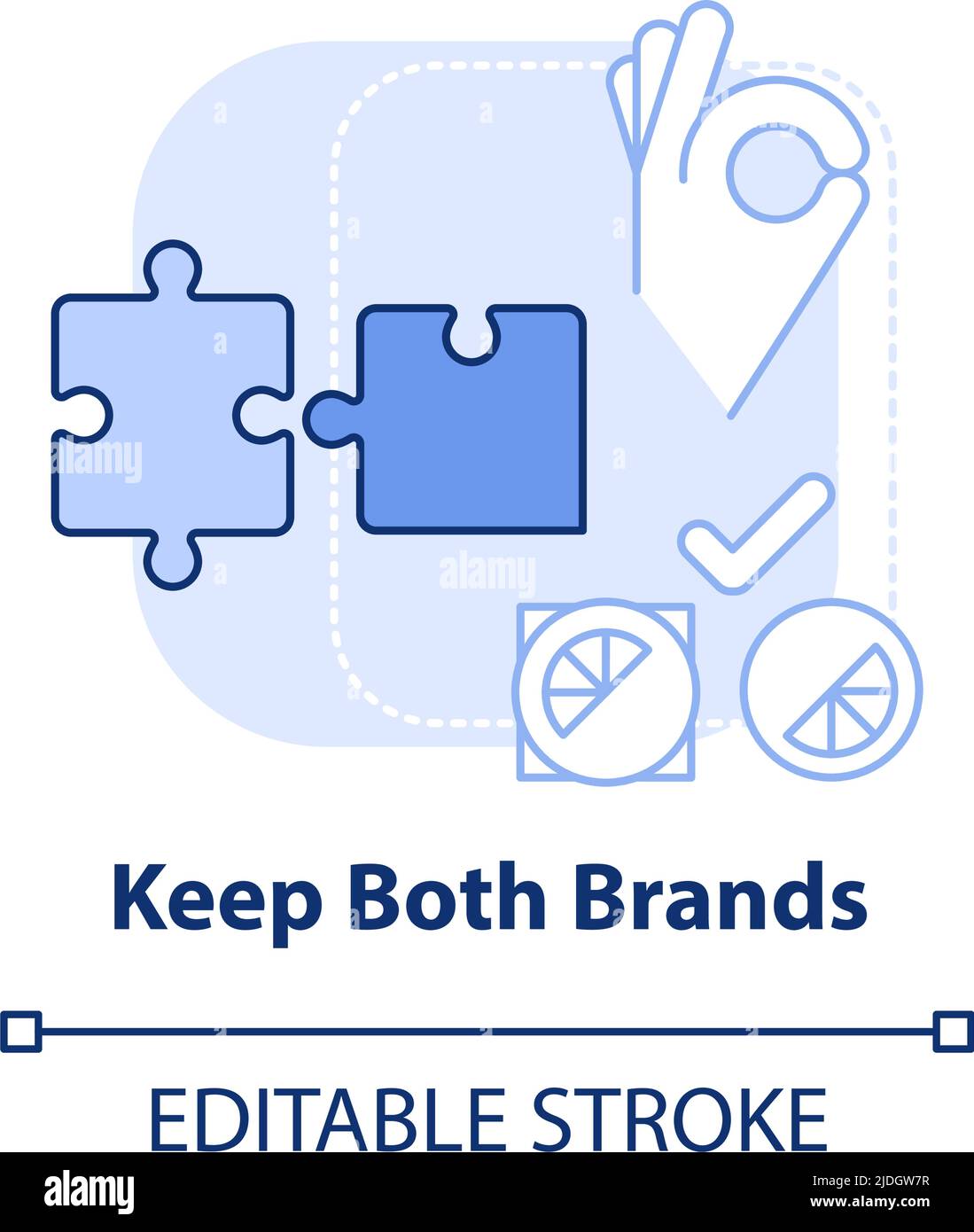 Keep both brands light blue concept icon Stock Vector Image & Art - Alamy