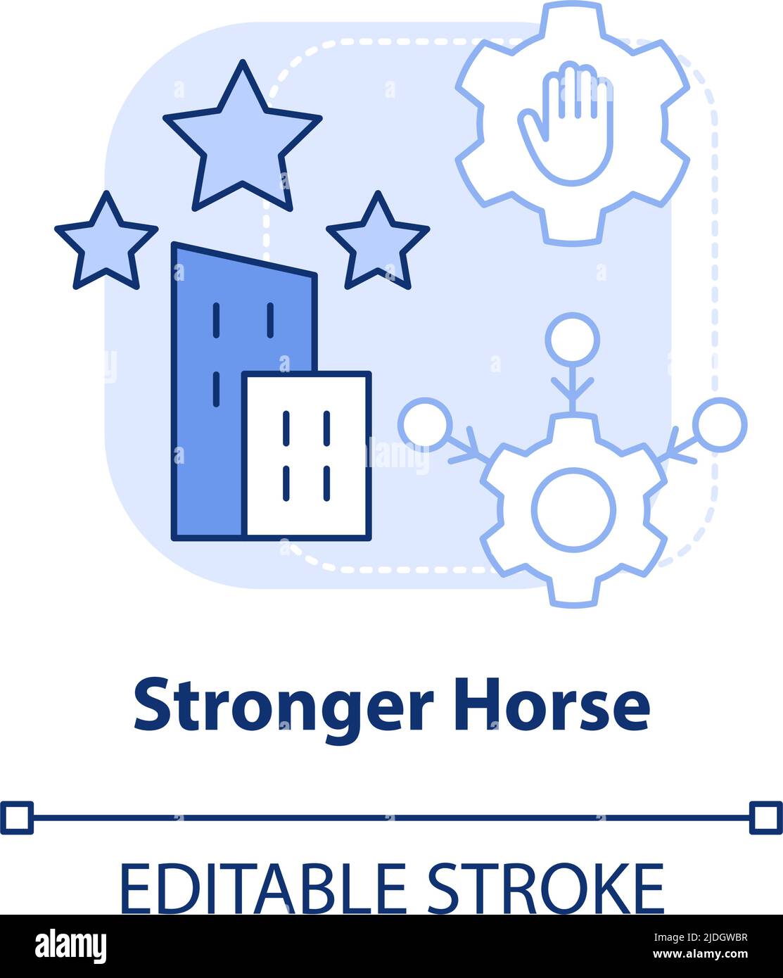 Stronger horse light blue concept icon Stock Vector Image & Art - Alamy