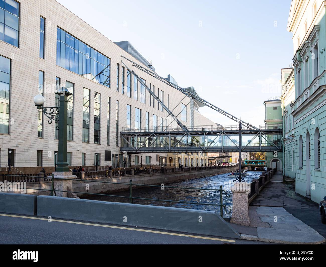Saint Petersburg, Russia - May 13, 2022: passage between main building and second stage of State ...
