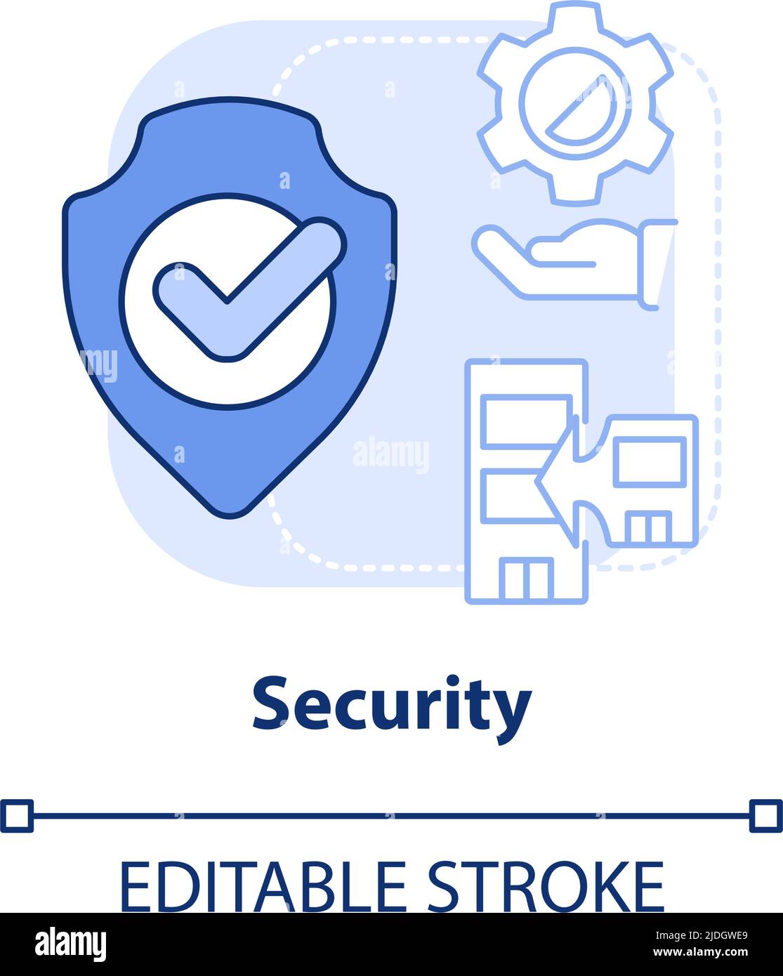 Security light blue concept icon Stock Vector Image & Art - Alamy
