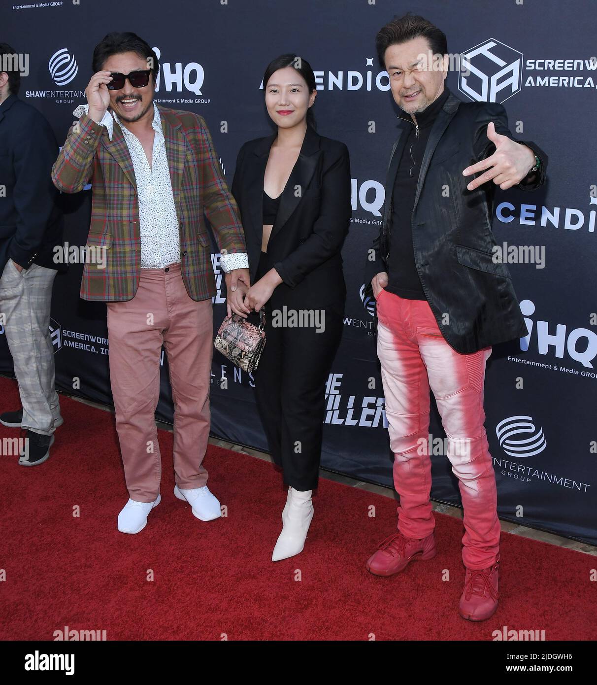 (L-R) Jongman Kim, Kim Tae-hee and Rome Kanda at THE KILLER Los Angeles ...