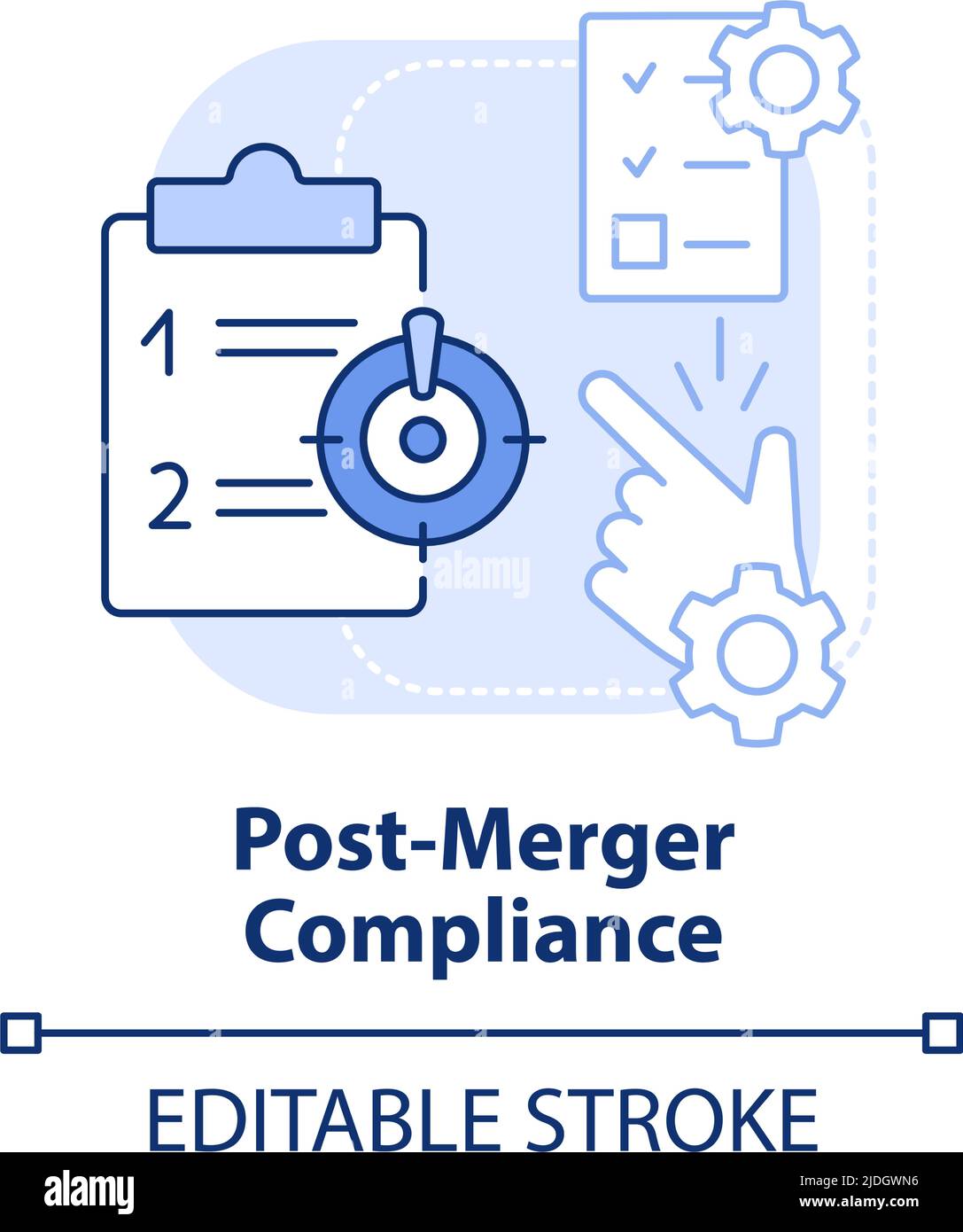 Post merger compliance light blue concept icon Stock Vector Image & Art ...