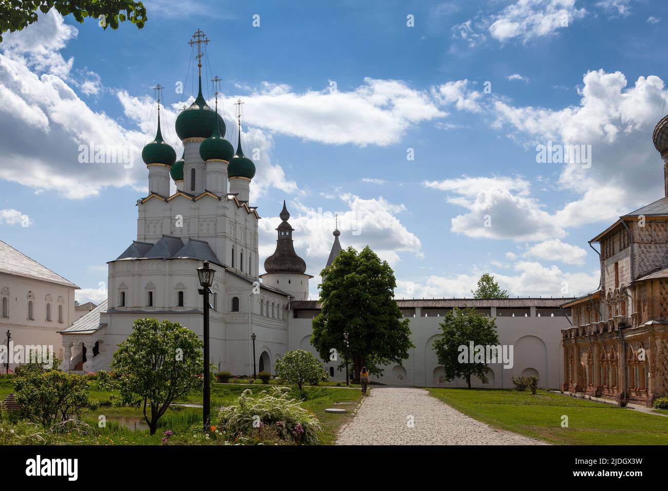 The territory of the Kremlin in Rostov the Great, Russia Stock Photo ...