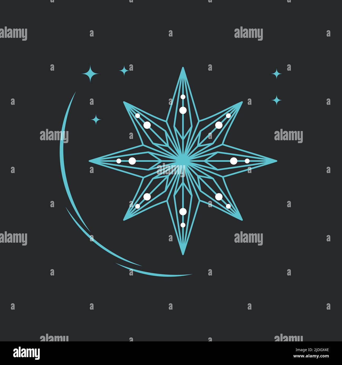 Snowflake logo design template vector illustration. Freeze symbol Stock ...