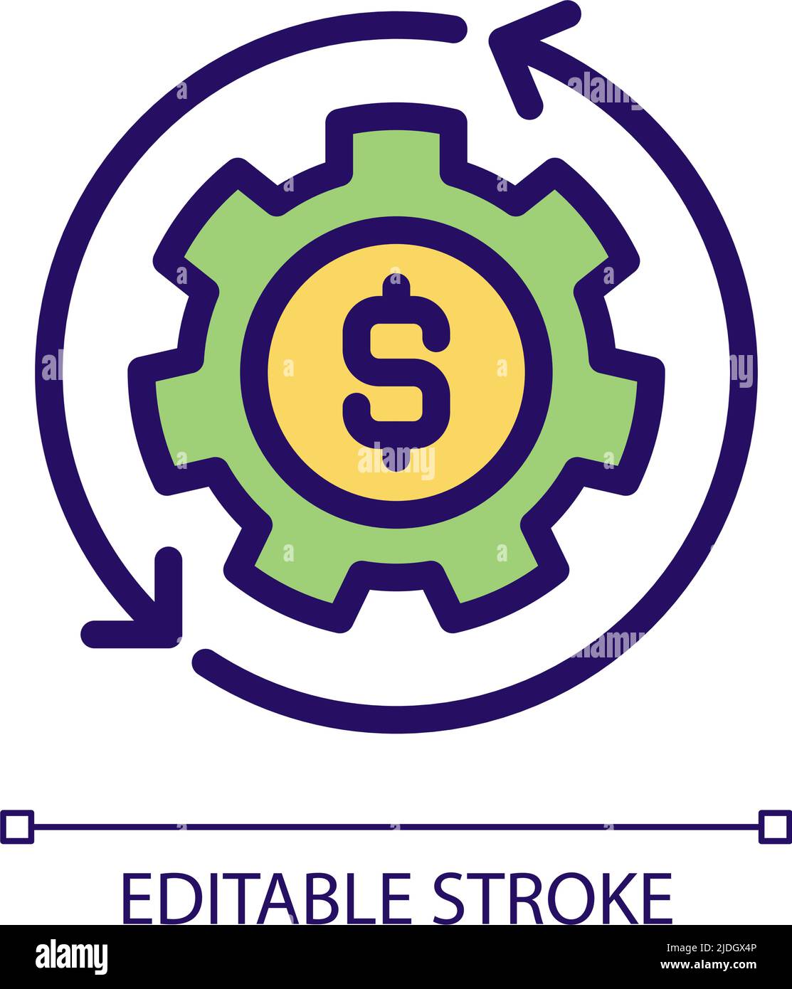 Money management pixel perfect RGB color icon Stock Vector Image & Art ...