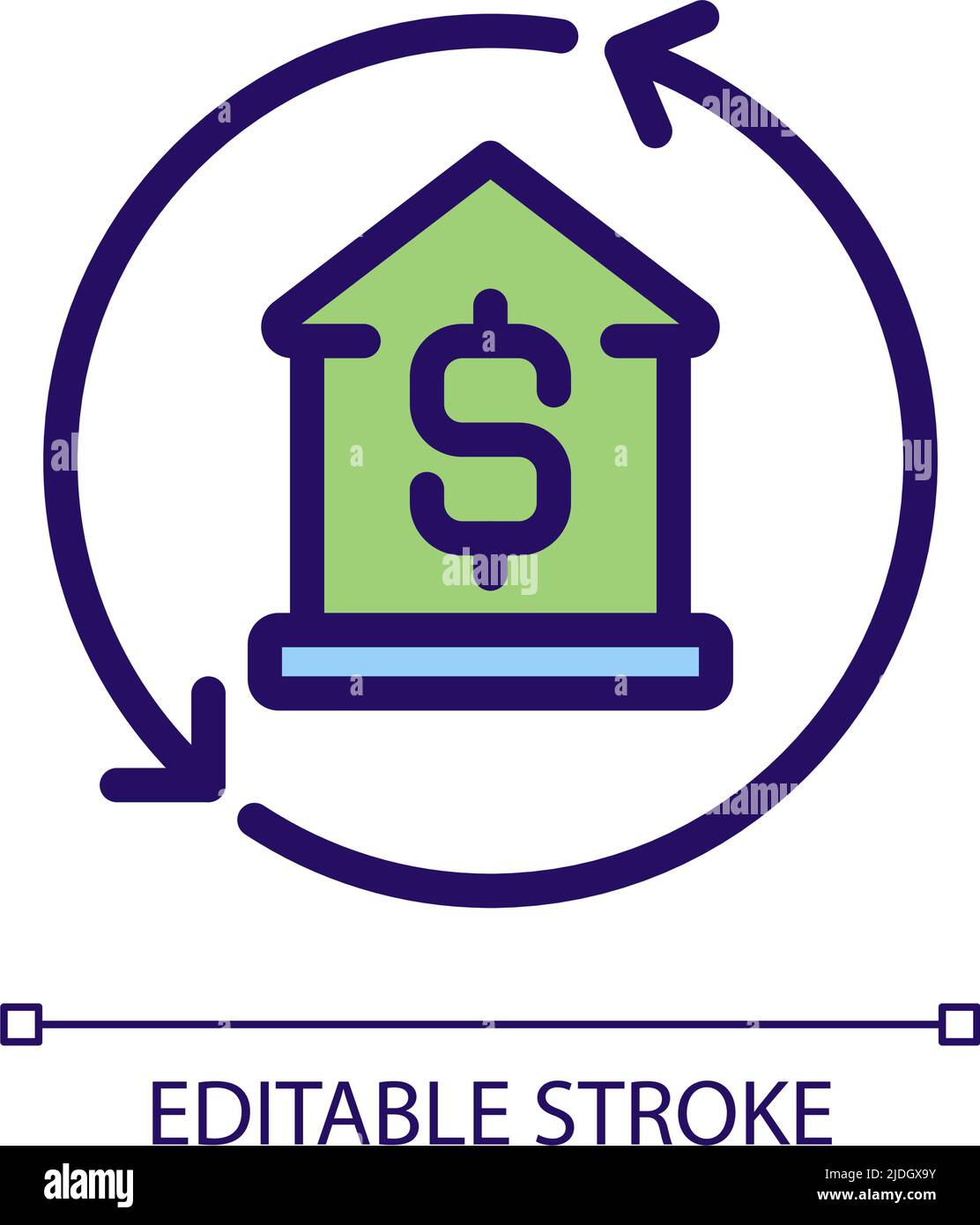 Mortgage pixel perfect RGB color icon Stock Vector Image & Art - Alamy