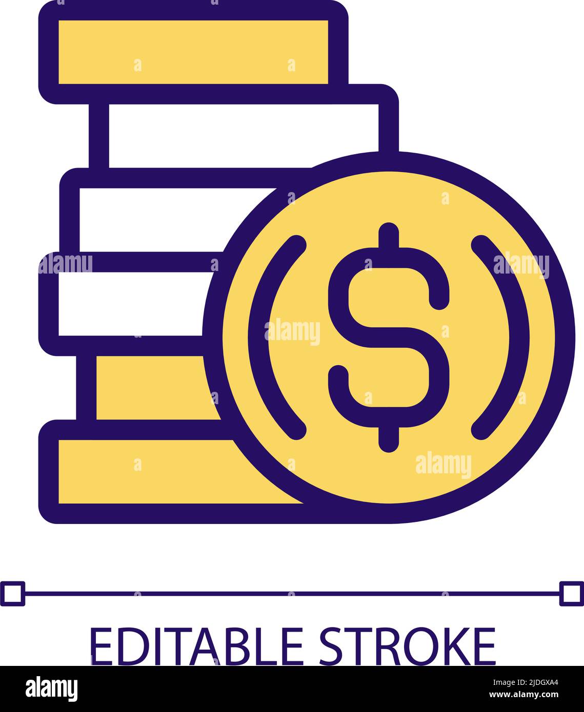 Coins pixel perfect RGB color icon Stock Vector Image & Art - Alamy