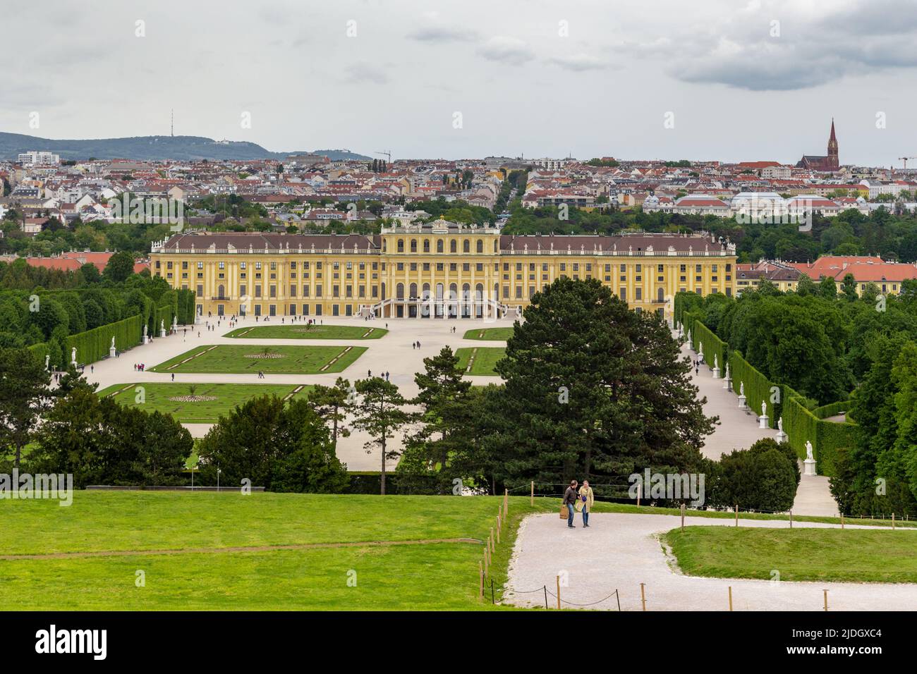 VIENNA, AUSTRIA - MAY 14, 2019: This is a view of the Great Parterre of ...