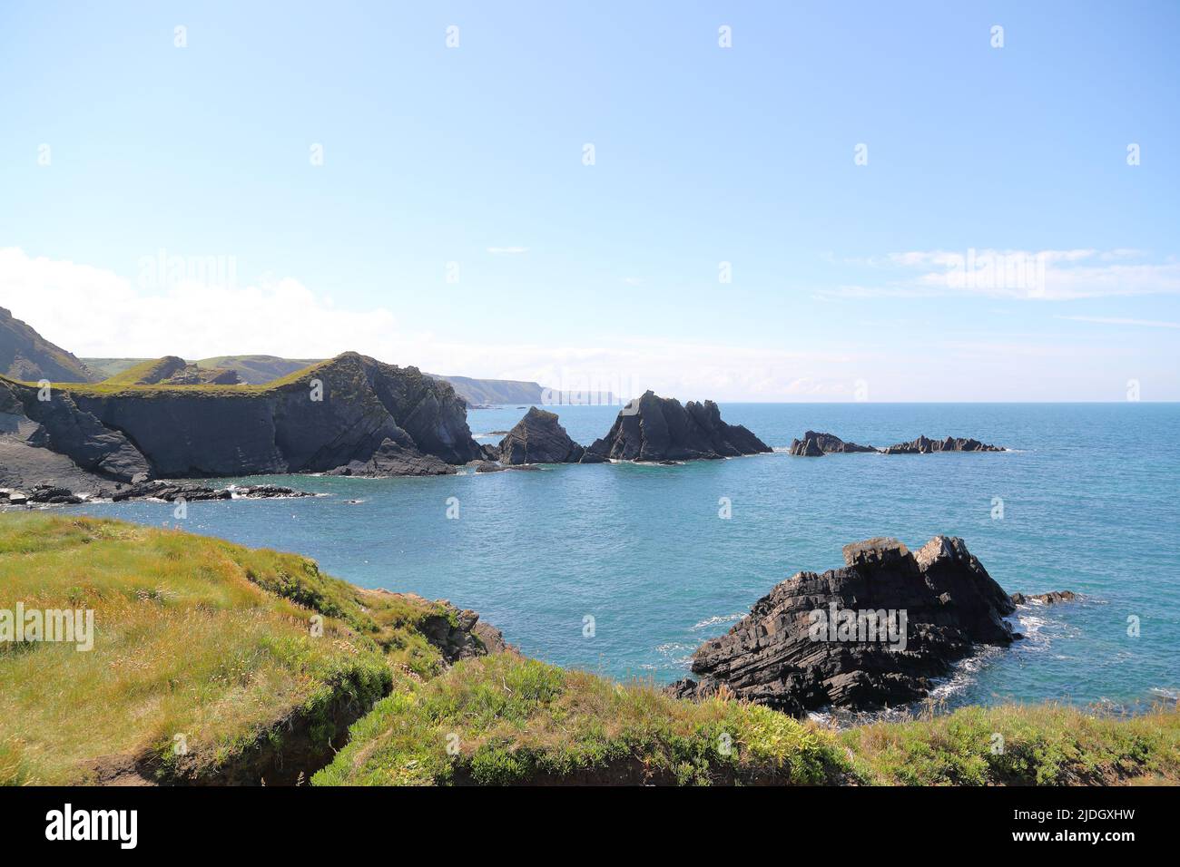 Rock formations by the sea at Hartland Quay, Devon, UK Stock Photo - Alamy