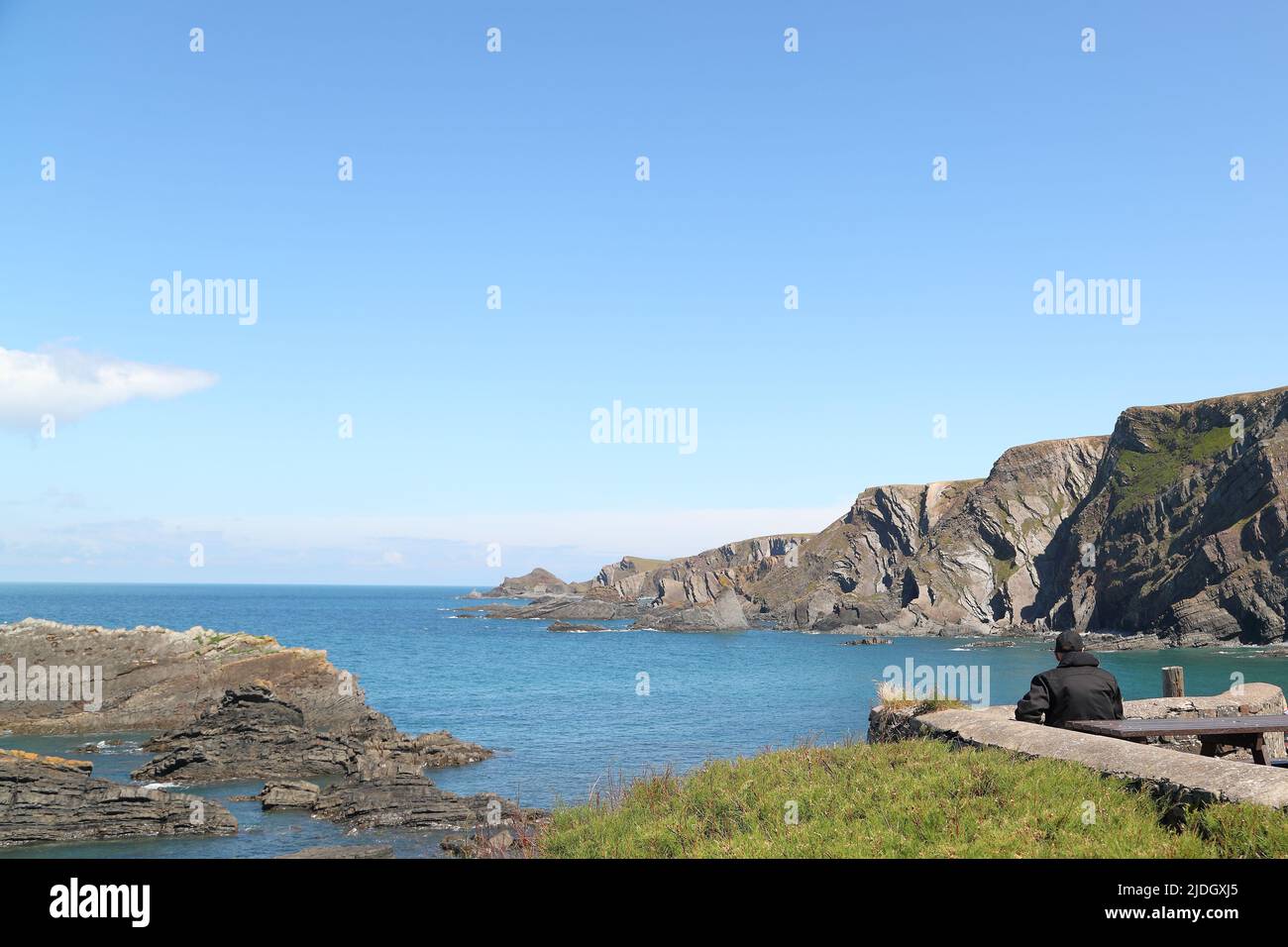 Rock and sea hartland hi-res stock photography and images - Alamy