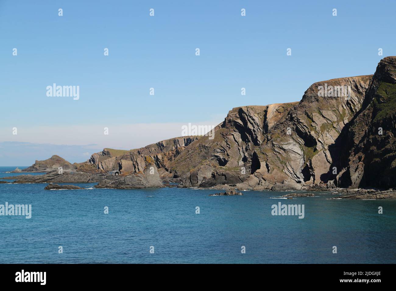 Rock formations by the sea at Hartland Quay, Devon, UK Stock Photo - Alamy