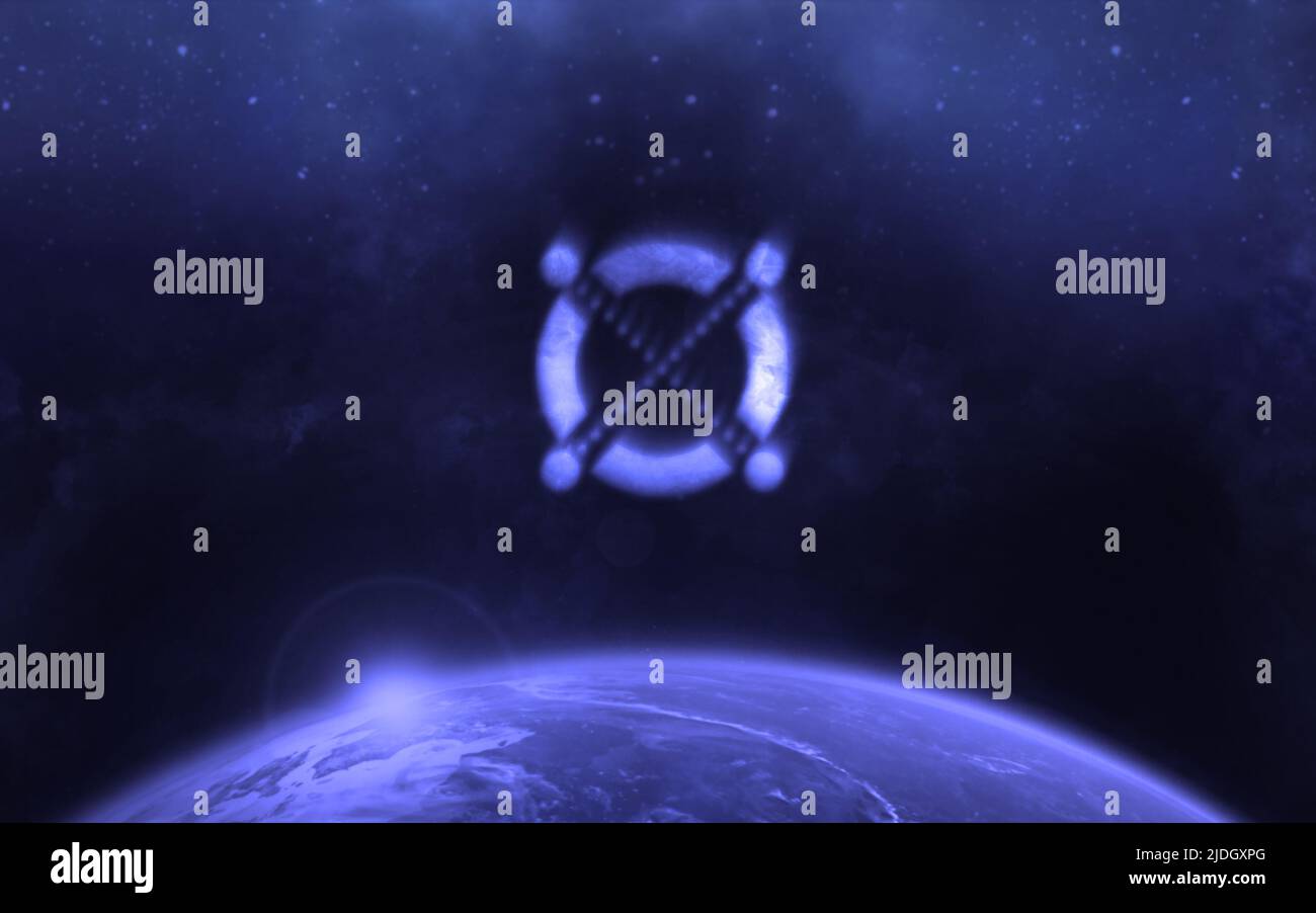 3D rendering cryptocurrency elrond coin on colorful background ...