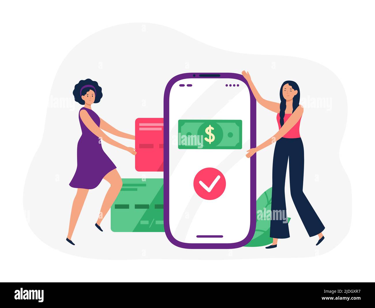 Digital banking pay and receive money in bank app Stock Vector Image ...