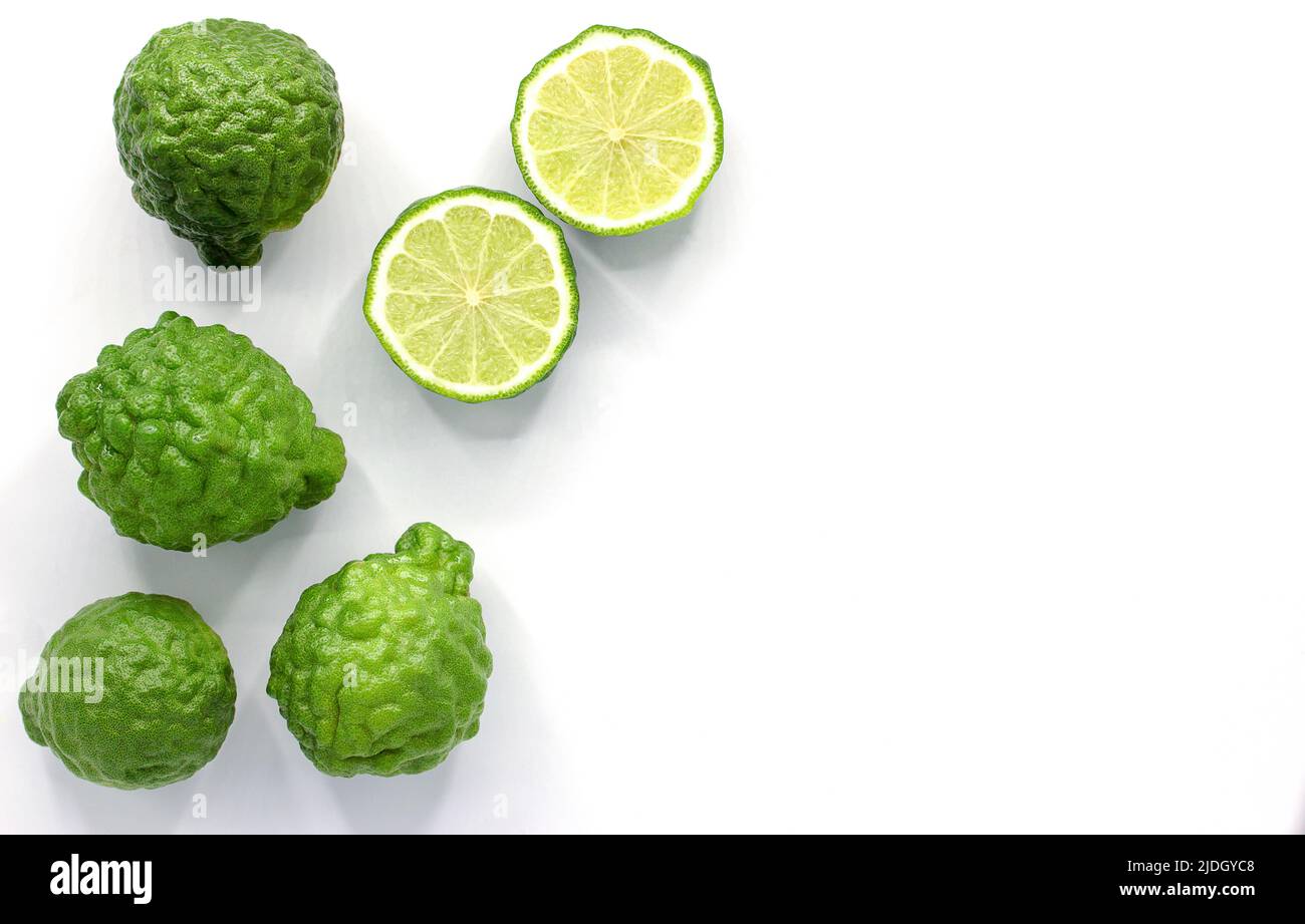 Fresh Bergamot fruit isolated on white background with copy space Stock ...