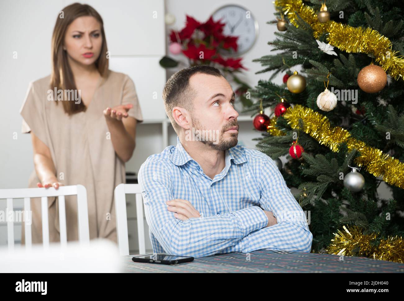 Arguing christmas family hi-res stock photography and images - Alamy