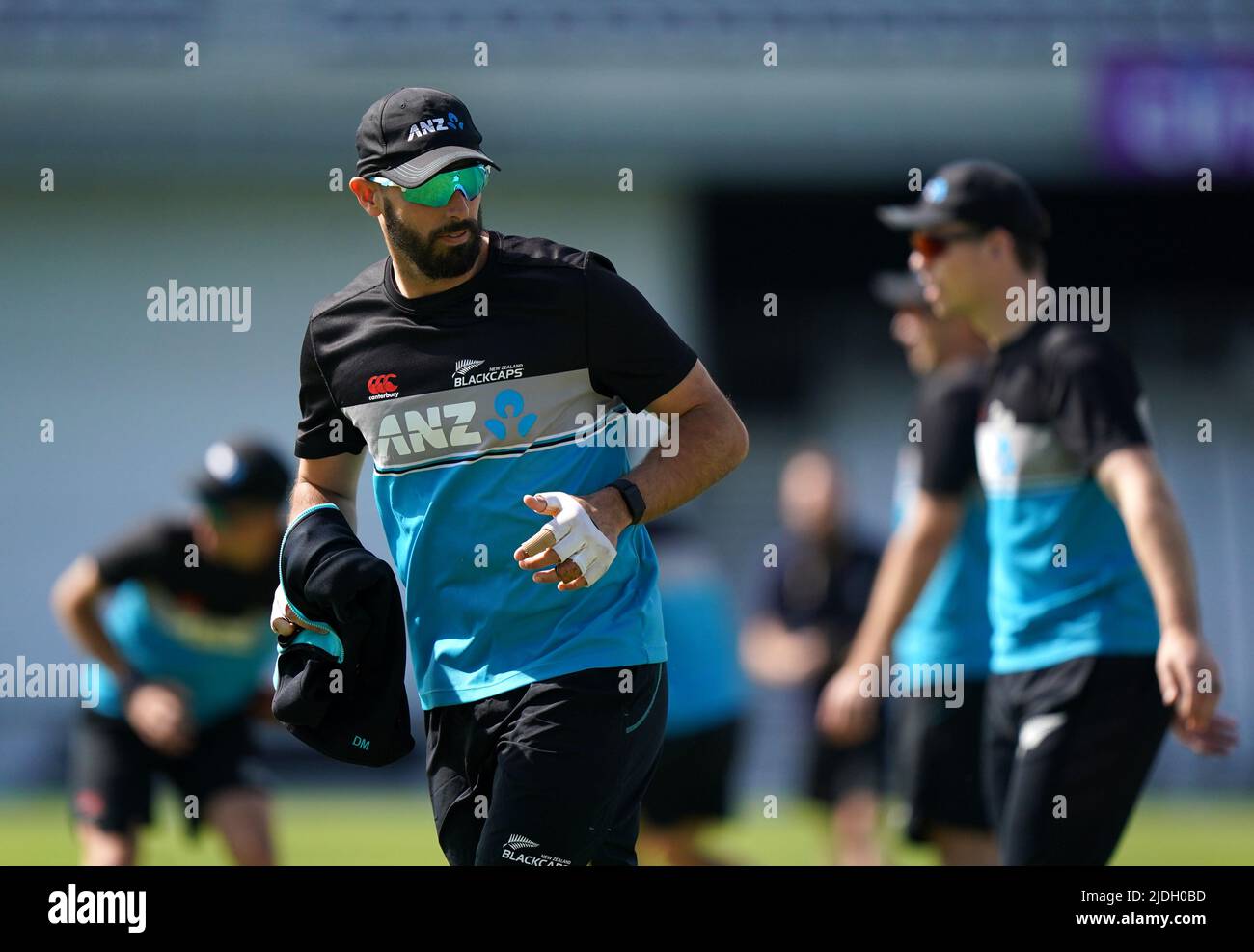New Zealand's Daryl Mitchell during a nets session at Emerald ...