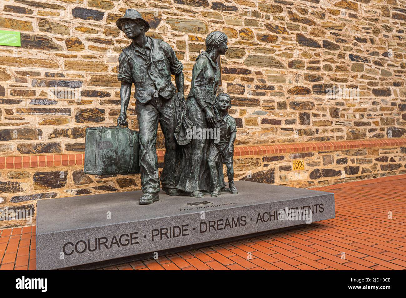 21 June 2022: A bronze sculpture dedicated to all migrant settlers in ...