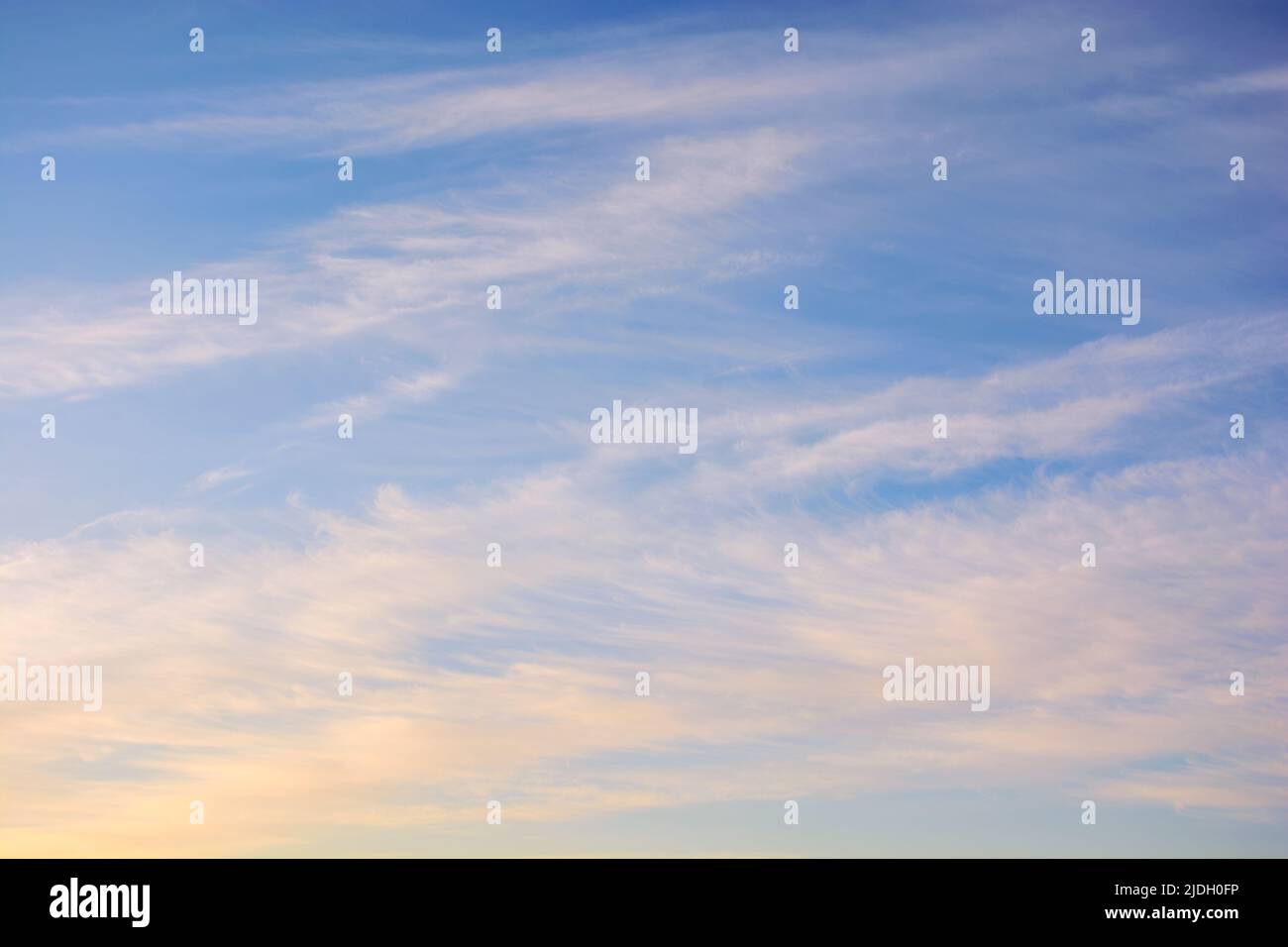 blue sky with high clouds at sunrise. beautiful nature background in ...