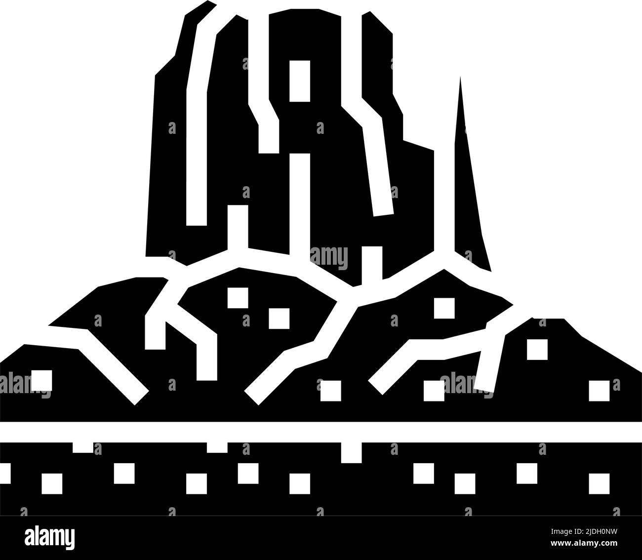 monument valley glyph icon vector illustration Stock Vector Image & Art ...