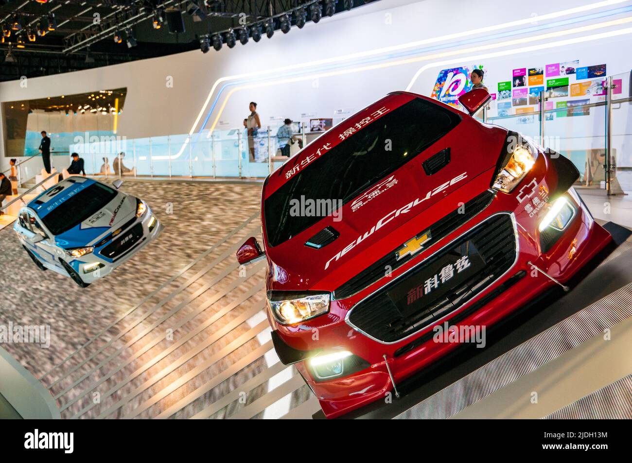 Chevrolet Cruze race display at the 2015 Shanghai Auto Show Stock Photo ...