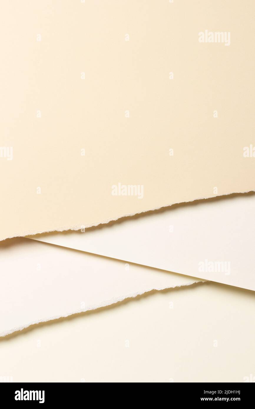 Torn grunge ripped geometric paper background. Minimal vertical ...