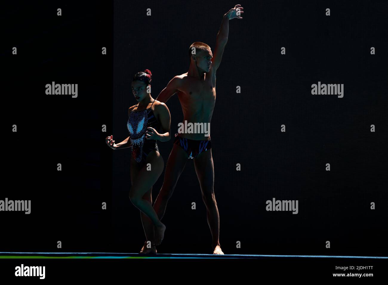 Budapest, Hungary, 20th June 2022. Claudia Coletti and Kenneth Gaudet ...