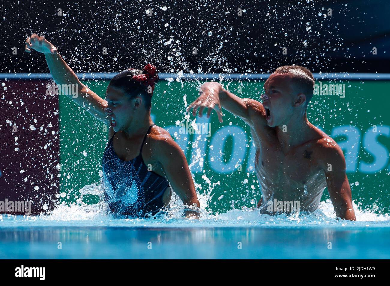 Budapest, Hungary, 20th June 2022. Claudia Coletti and Kenneth Gaudet ...