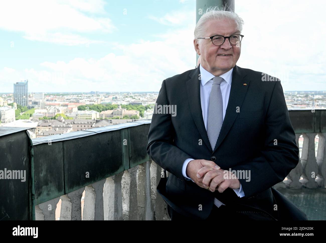 Riga, Latvia. 21st June, 2022. German President Frank-Walter Steinmeier ...