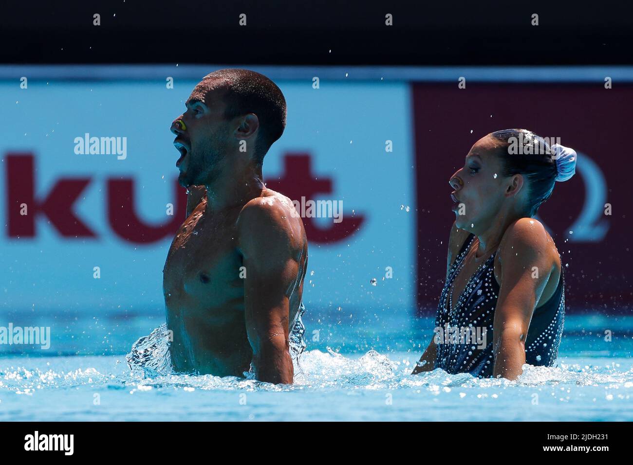 Budapest, Hungary, 20th June 2022. Emma Garcia and Pau Ribes of Spain ...