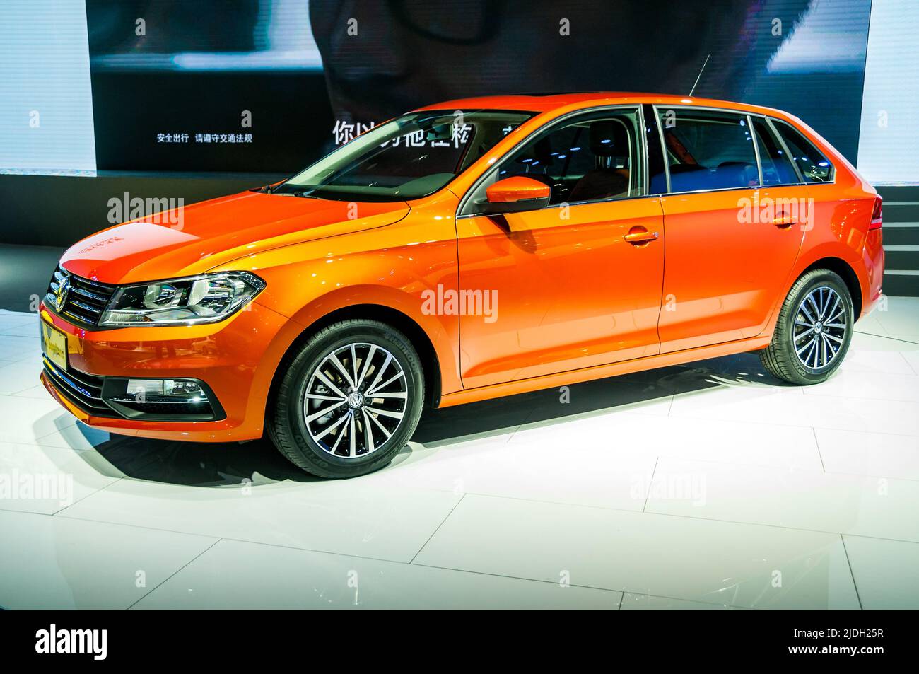 Volkswagen Gran Santana on display at the 2015 Shanghai Auto Show Stock ...
