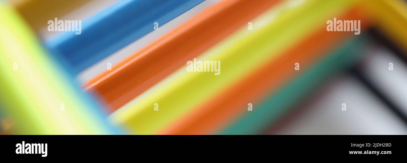 Pyramid shape made with some different colored wood pencil crayons ...