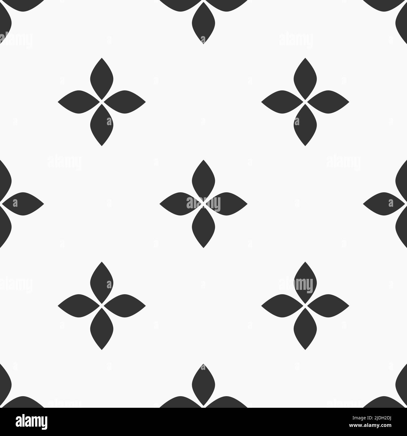 Black and white floral seamless tile classic vintage pattern. Vector ...