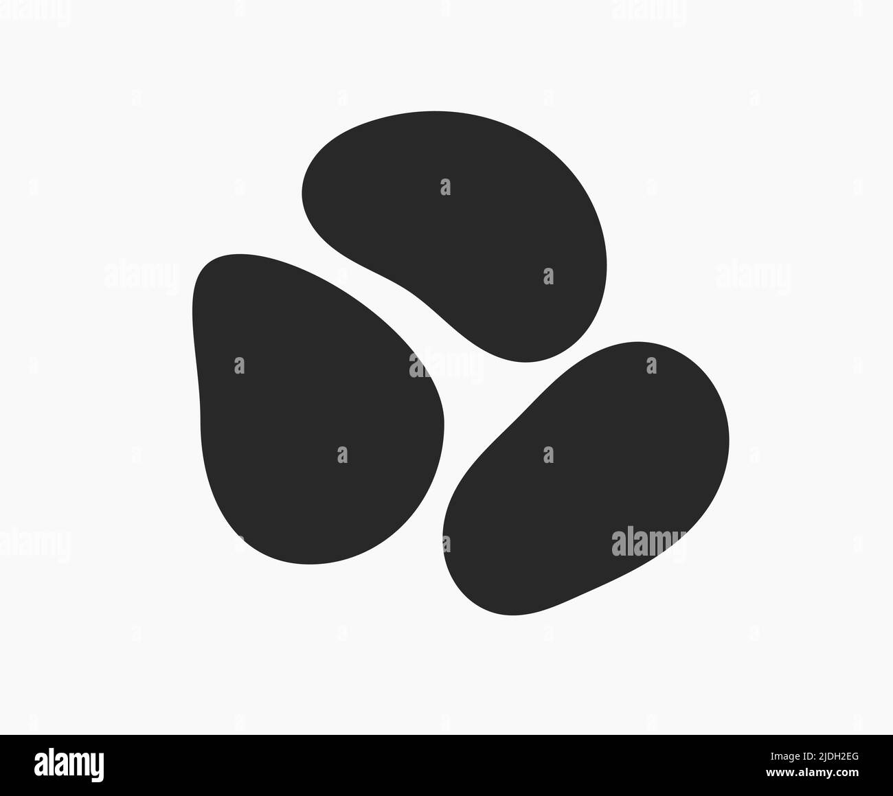 Three pebbles stones icons. Vector illustration Stock Vector Image ...