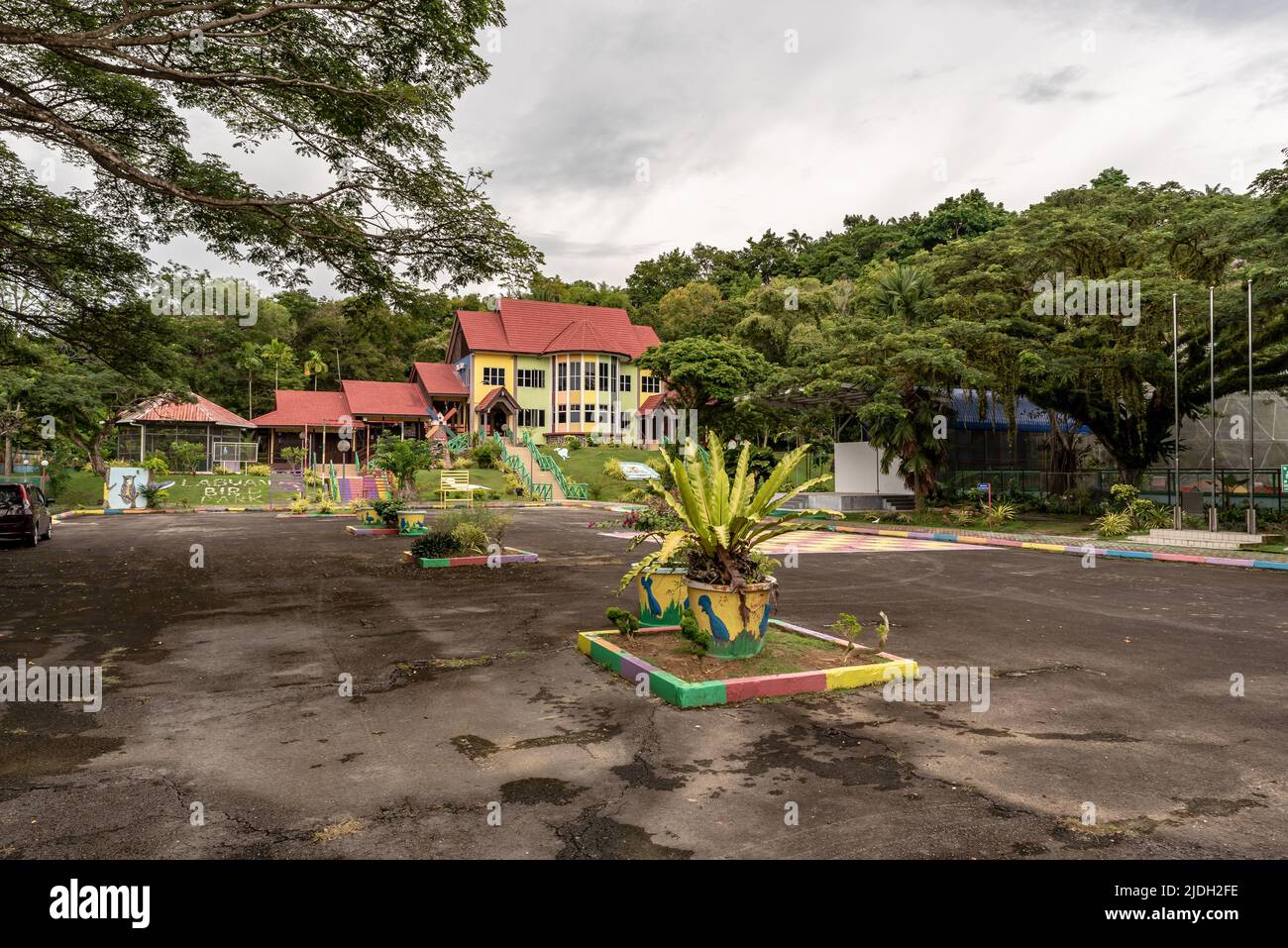 Labuan, Malaysia-June 10, 2021: View of the Labuan Bird Park is a bird ...