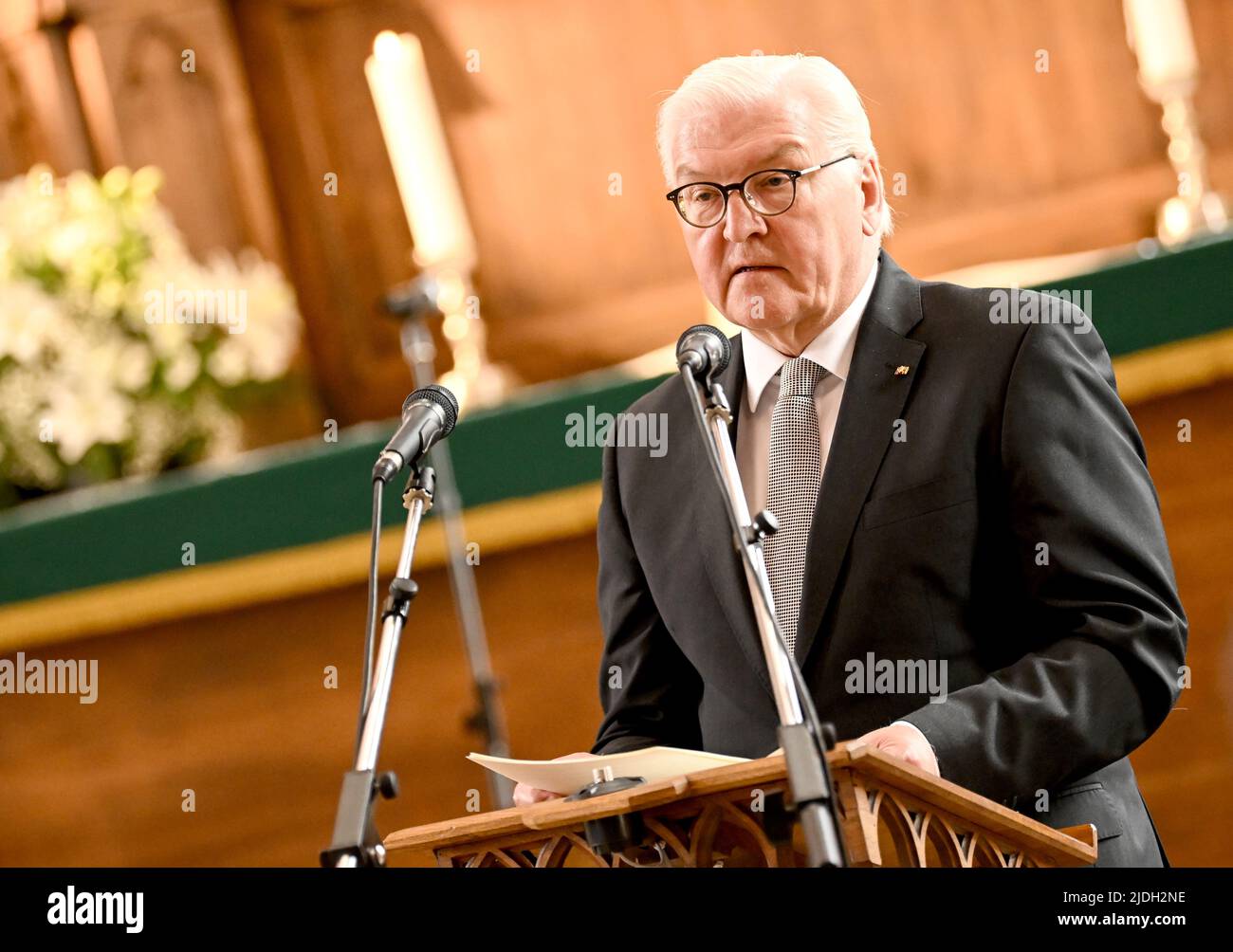 Riga, Latvia. 21st May, 2022. Federal President Frank-Walter Steinmeier ...