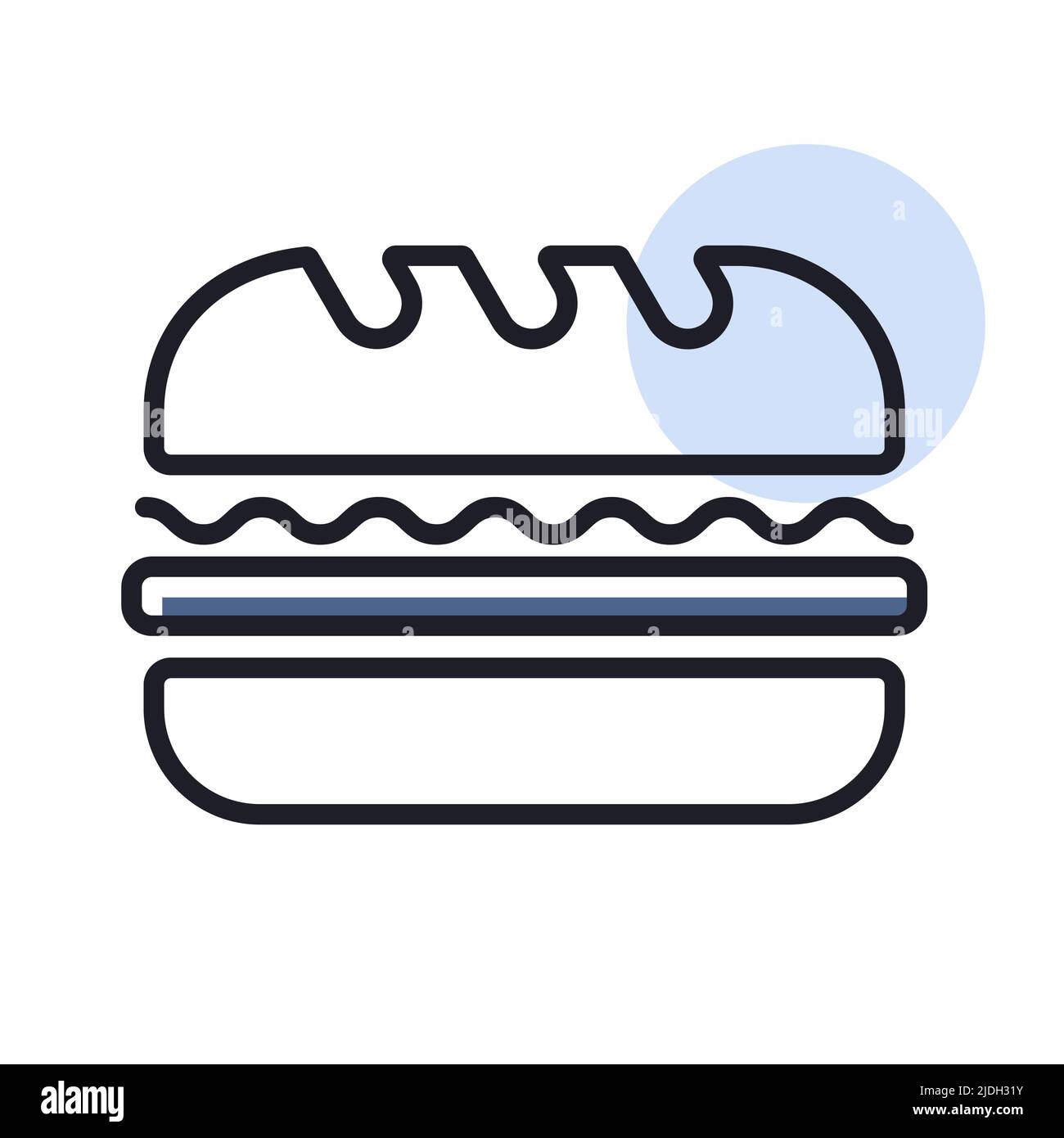 Subway Sandwich vector icon. Fast food sign. Graph symbol for cooking ...
