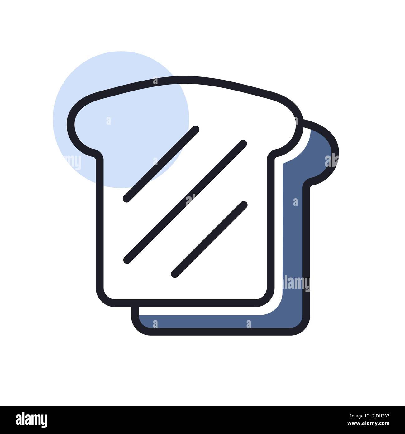 Bread, Toast vector icon. Fast food sign. Graph symbol for cooking web ...
