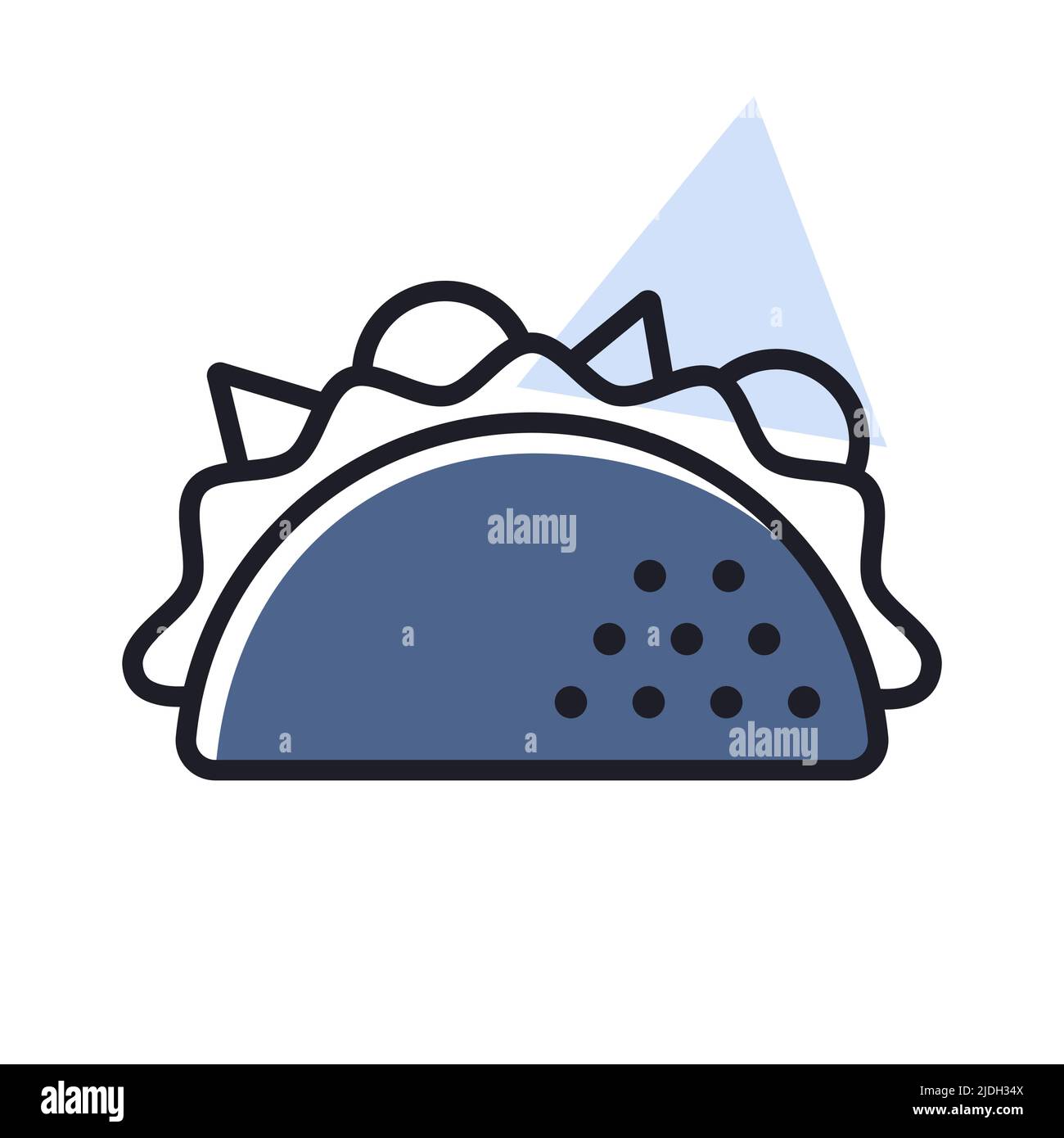 Taco vector icon. Fast food sign. Graph symbol for cooking web site and ...