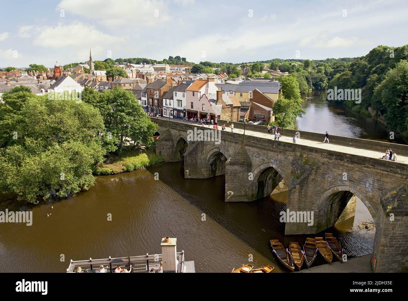 Old town of Durham in Northern England, United Kingdom, England Stock ...