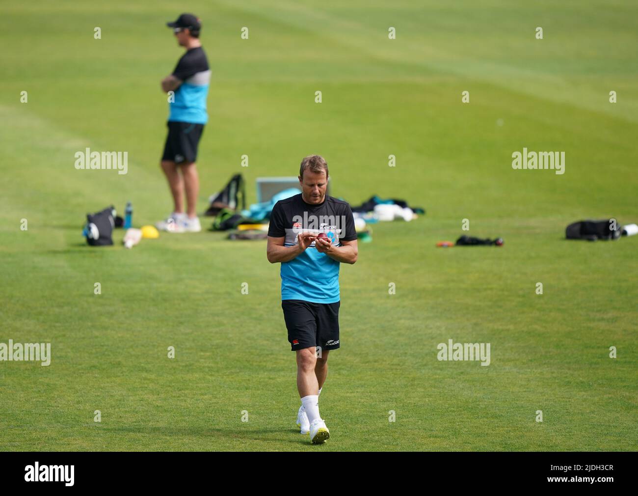 New Zealand's Neil Wagner during a nets session at Emerald Headingley ...